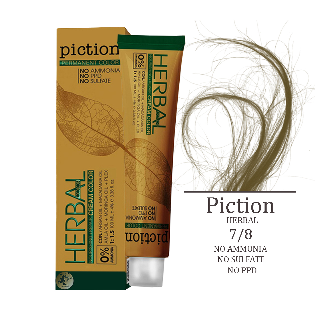 رنگ مو بدون آمونیاک پیکشن (PICTION) شماره 7.8 بلوند زیتونی – اصفهان دارو